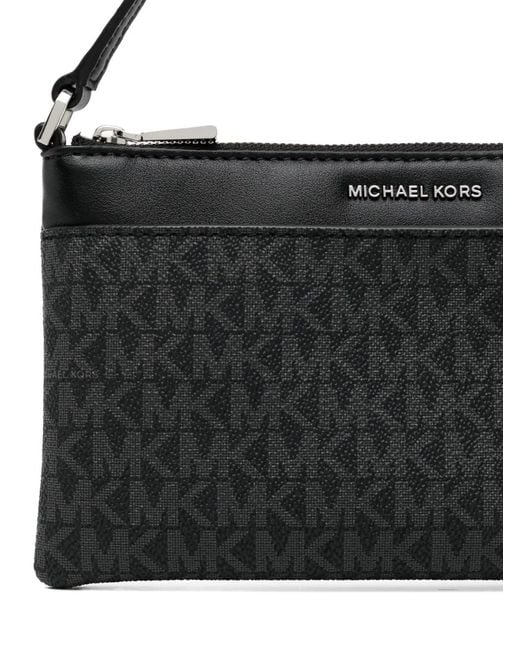Michael Kors Jet Set Medium Signature Logo Convertible Wristlet in ...