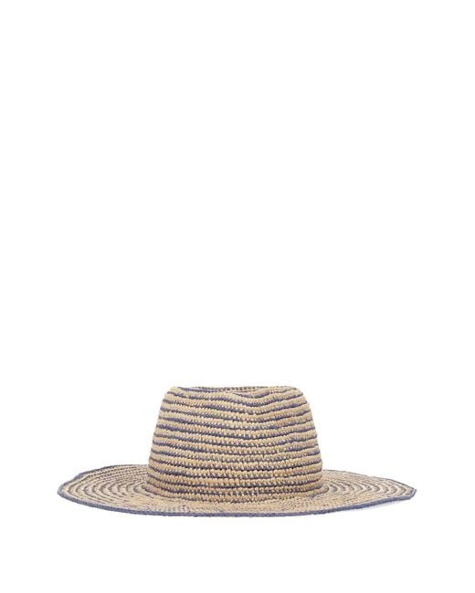 Helen Kaminski Striped Raffia Hat | Lyst UK