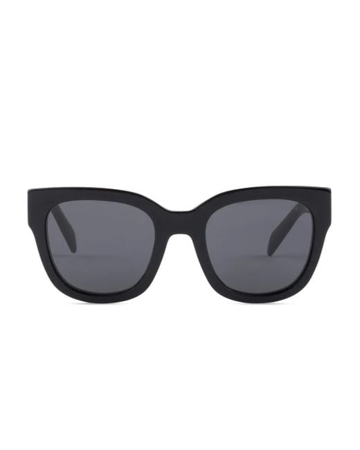 Prada Logo Rectangle-Frame Sunglasses in Grey | Lyst UK