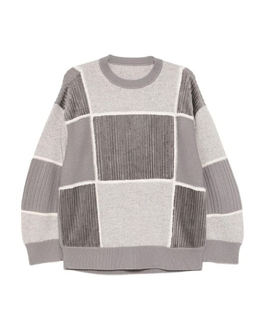 CROQUIS Patchwork Jumper in Grey for Men | Lyst UK