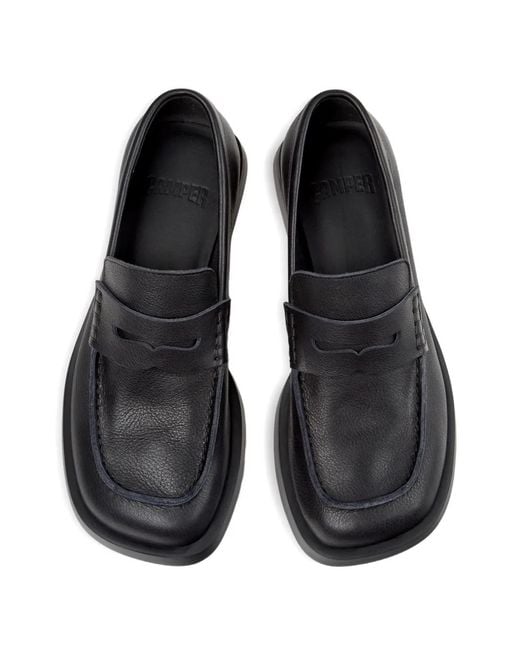 Camper Donna Leather Loafers in Black | Lyst UK
