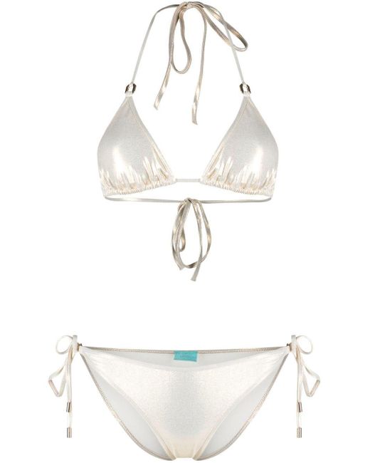 Melissa Odabash Metallic Triangle Bikini Lyst