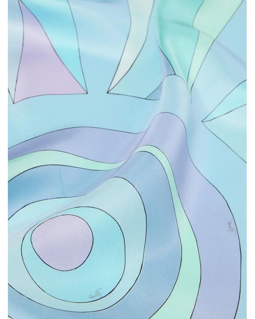 PUCCI Hawaii-Print Scarf in Blue | Lyst UK