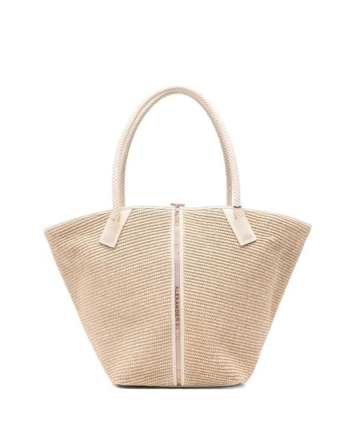 Alexander Smith Large Lauren Braided Tote Bag in Natural | Lyst UK