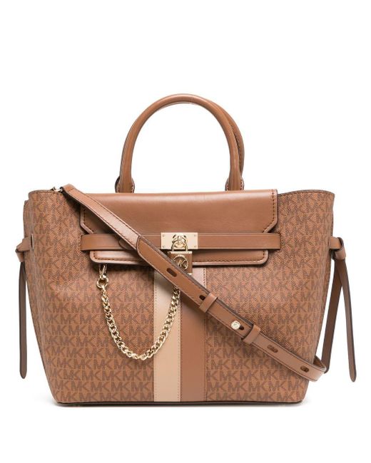 MICHAEL Michael Kors Leather Hamilton Legacy Stachel in Brown | Lyst Canada MICHAEL Michael Kors Leather Hamilton Legacy Stachel in Brown | Lyst Canada