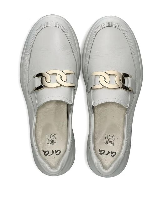 Ara Slip-On Loafers in White | Lyst UK