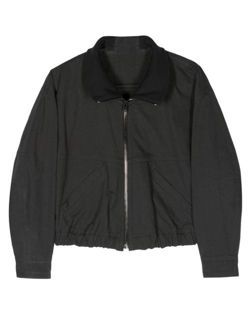 Lemaire High-Neck Layered Bomber Jacket in Black | Lyst