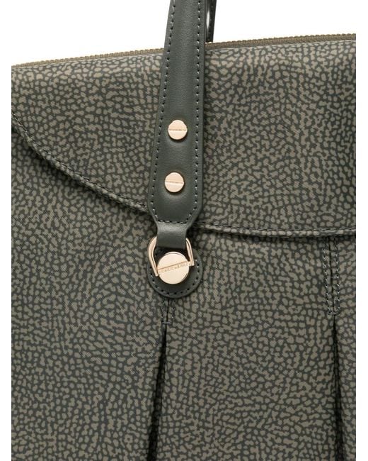 Borbonese Pleat-Detail Tote Bag in Black | Lyst UK