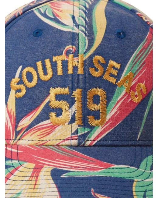 Polo Ralph Lauren Tropical-Print Baseball Cap in Blue for Men | Lyst UK