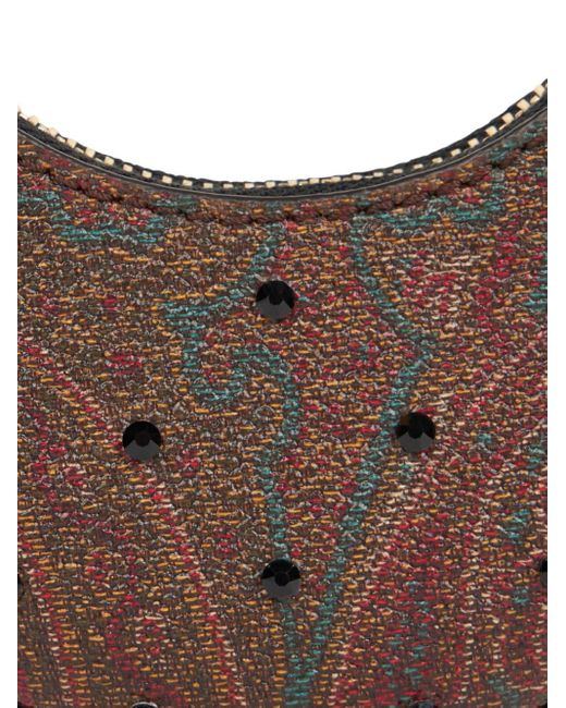 Etro Mini Essential Hobo Shoulder Bag in Brown | Lyst