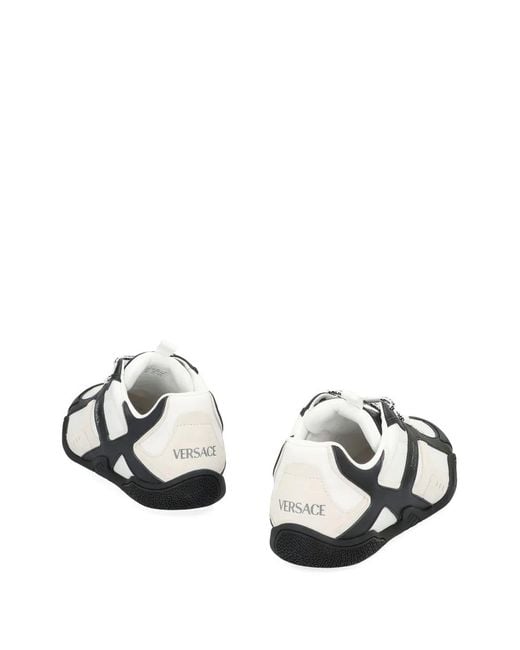 Versace Galaxia Panelled-designer Sneakers in Black for Men | Lyst