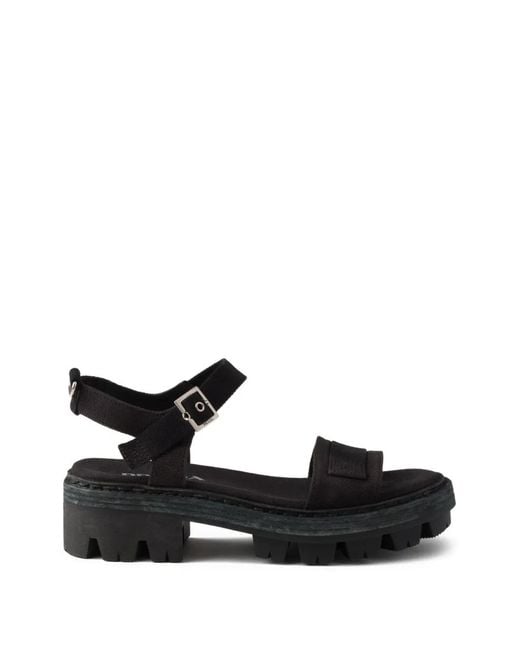 Prada Canvas Sandals in Black | Lyst UK