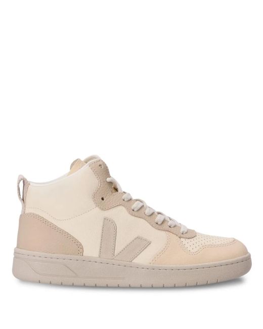 Veja V15 Chromefree High-Top Sneakers in Natural | Lyst