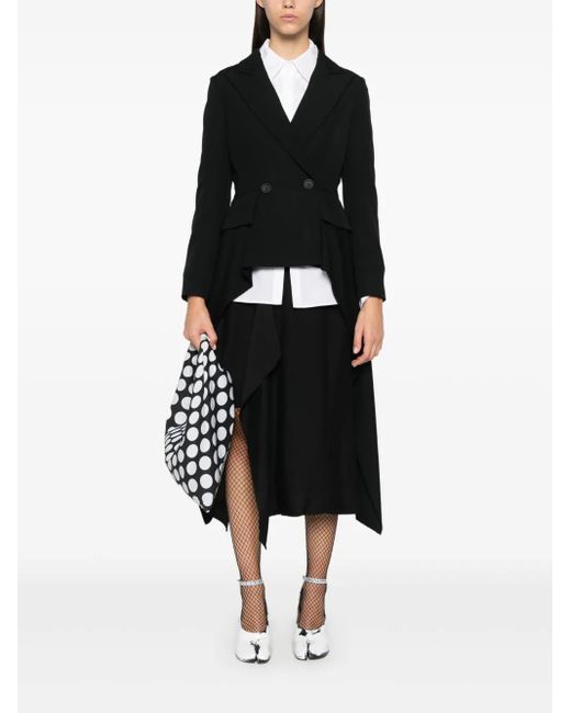 Yohji Yamamoto Draped Blazer in Black | Lyst