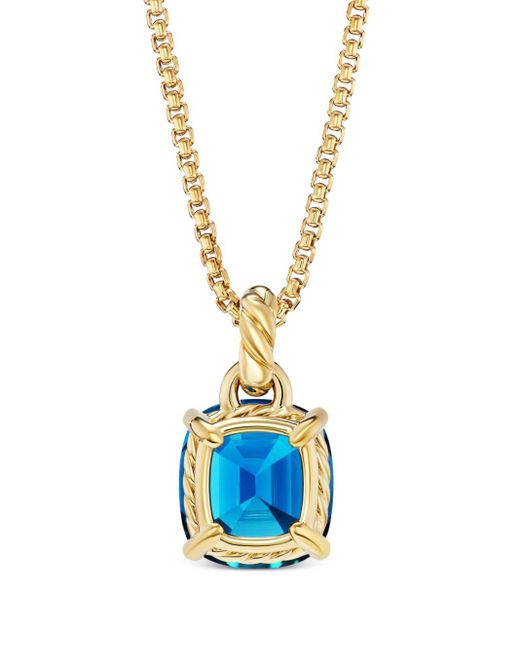 David Yurman 18Kt Marbella Topaz Pendant (12Mm) in Blue for Men | Lyst