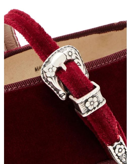Capulet Norma Velvet Ballet Flats in Red | Lyst UK