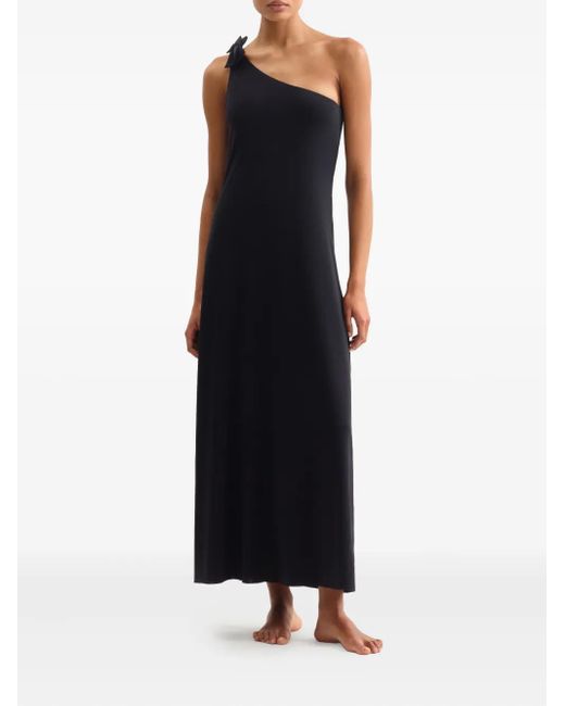 Eres Miss One-Shoulder Long Dress in Black | Lyst