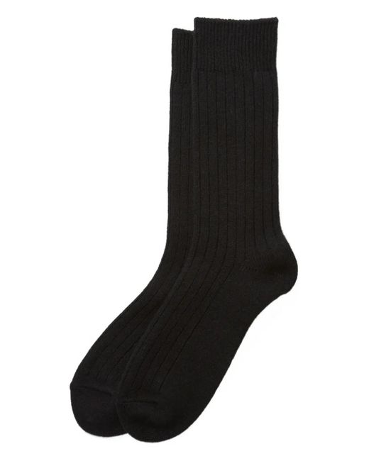 RoToTo Ribbed Socks in Black | Lyst