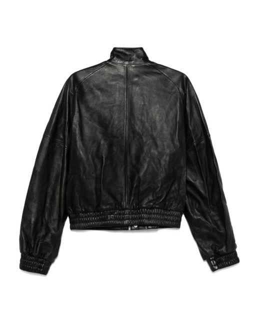 LỰU ĐẠN Leather Jacket in Black for Men | Lyst