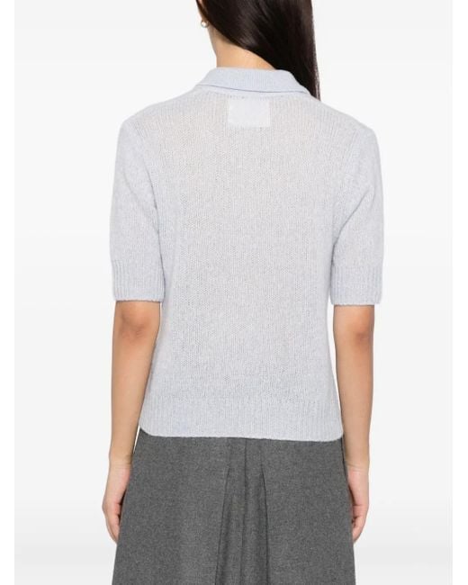 Lisa Yang Masy Polo Shirt in White | Lyst UK