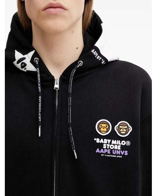 Aape By A Bathing Ape X Baby Milo Graphic-Print Hoodie in Black for Men ...