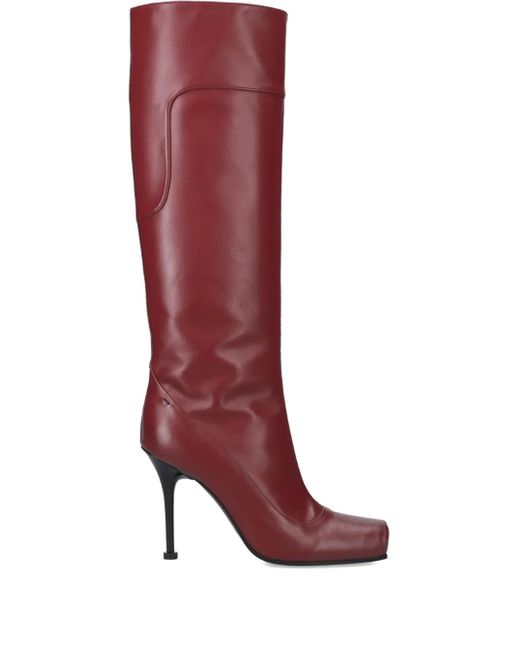 Premiata Square Toe Heel Boots in Red | Lyst UK