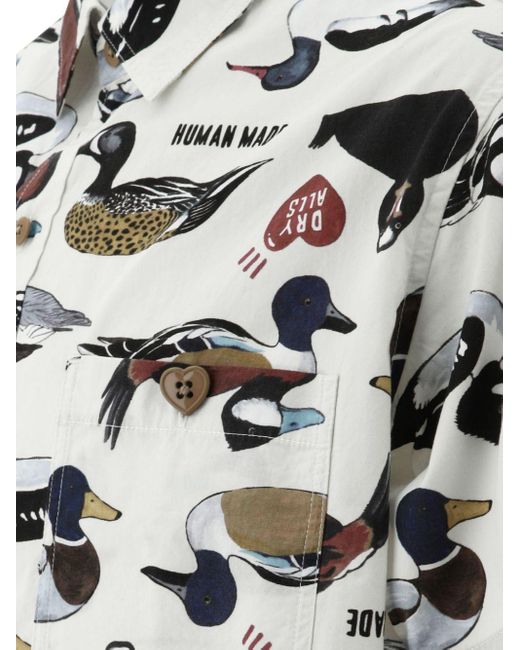 Human Made Ducks Shirt in White for Men | Lyst