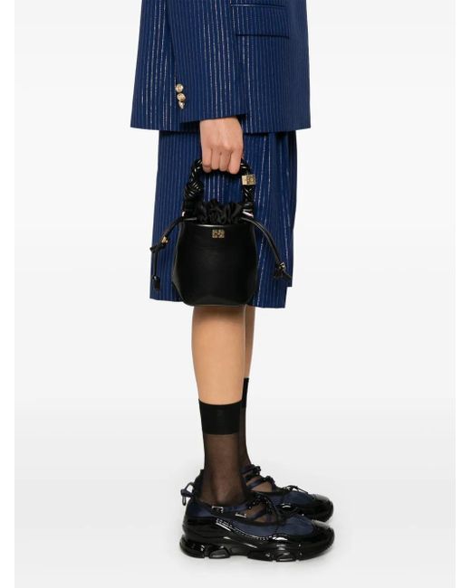 Ganni Mini Bou Bucket Bag in Black | Lyst