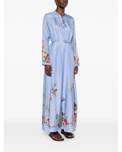 Zimmermann Patience Maxi Dress in Blue | Lyst