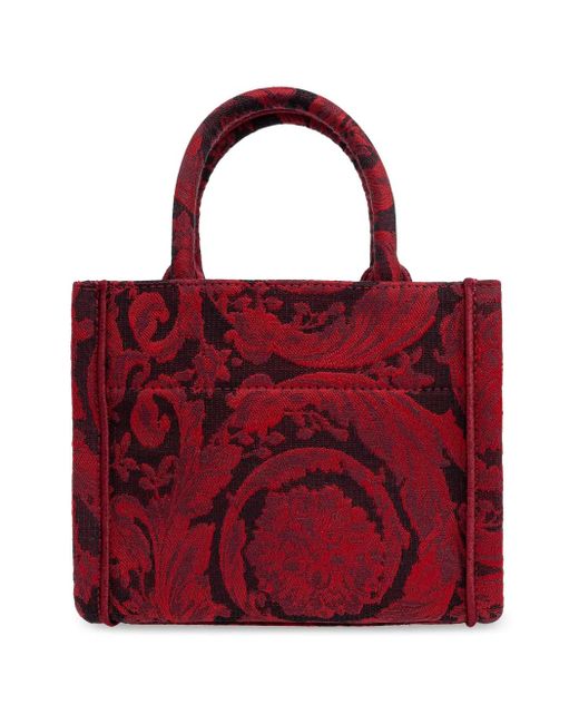 Versace Small Barocco Athena Bag in Red | Lyst