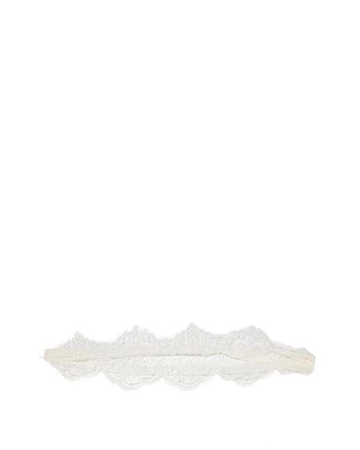 Jennifer Behr Emeline Lace Headwrap in White | Lyst UK