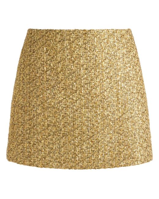 Alice + Olivia Rubi Mini Skirt in Natural | Lyst