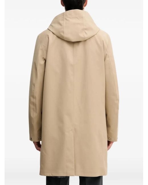 Mackage Mathias Hooded Buttoned Coat in Natural for Men | Lyst UK