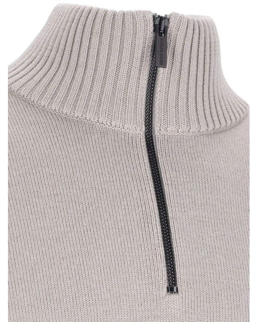 Canada Goose Logo-Patch Wool Jumper in Grey for Men | Lyst UK