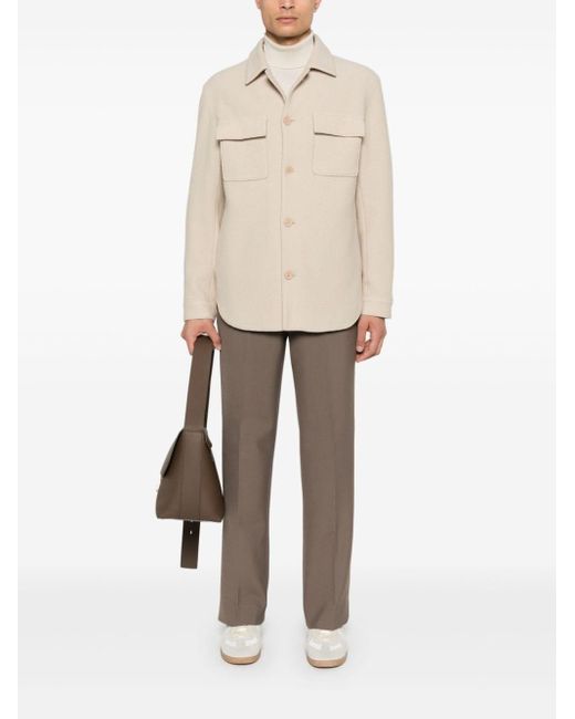 Sandro Bouclé Jacket in Natural for Men | Lyst