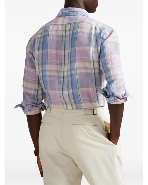 Polo Ralph Lauren Check-Pattern Shirt in White for Men | Lyst UK