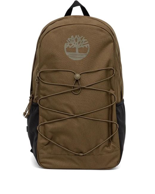 Timberland Logo-Print Backpack in Green | Lyst UK