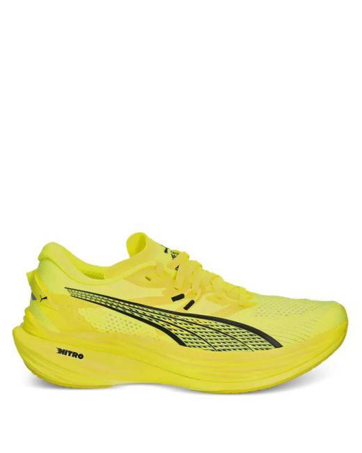 PUMA Deviate Nitro 3 Mesh Running Sneakers in Yellow for Men | Lyst UK