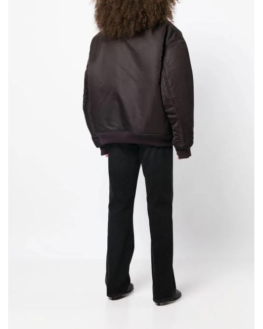Y. Project Embroidered-Logo Pinched Bomber Jacket in Black | Lyst UK
