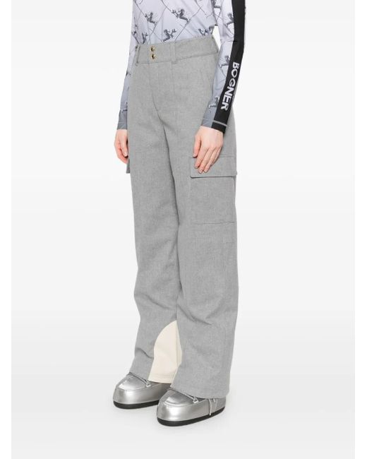Bogner Fire + Ice Luca Ski Wide-Leg Trousers in Gray | Lyst