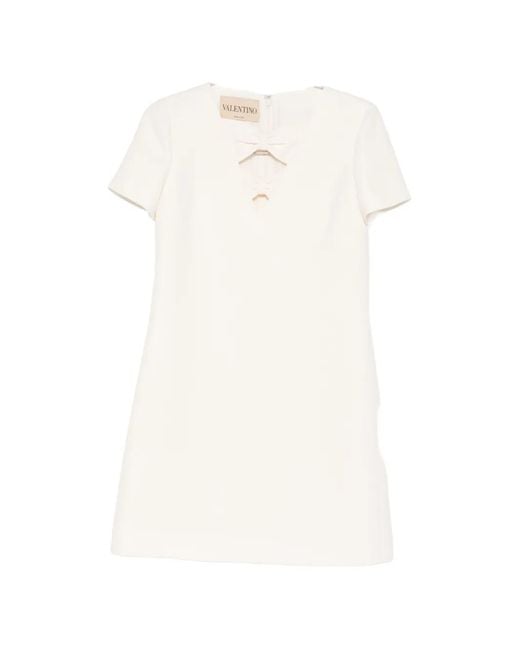Valentino Garavani Ribbon Detail Dress in White | Lyst UK
