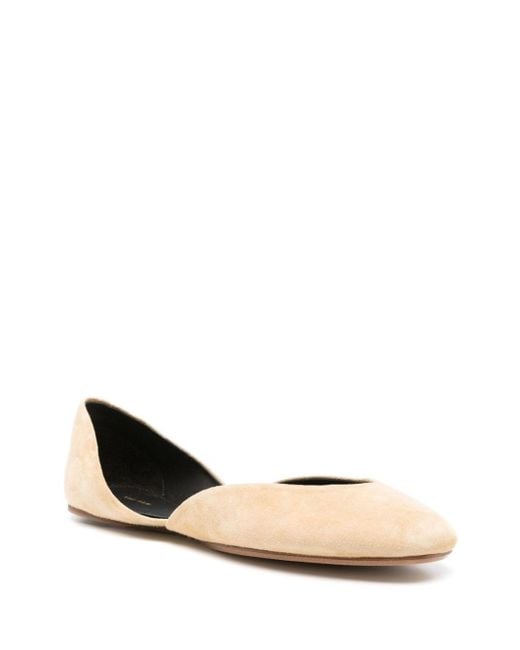 The Row Gemma Ballet Flats in Natural | Lyst