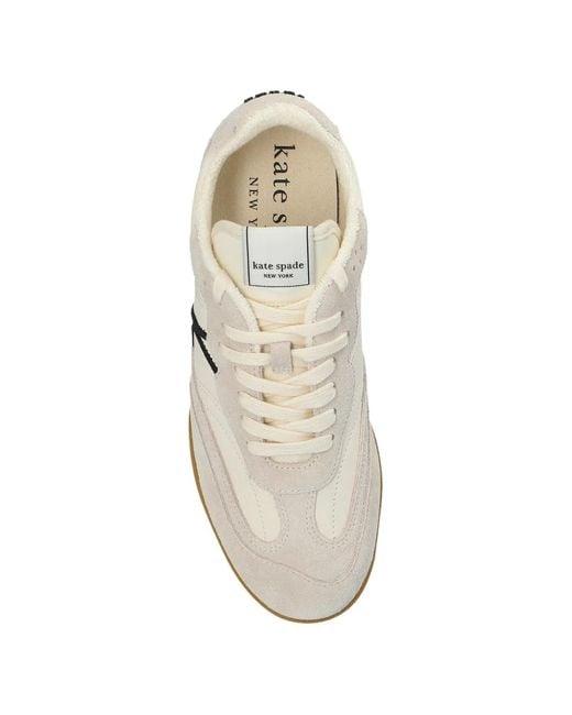 Kate Spade Logo-Detail Lace-Up Sneakers in White | Lyst UK