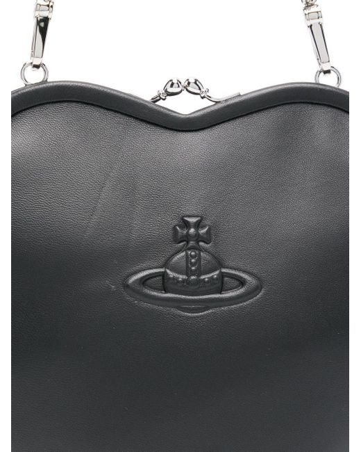 Vivienne Westwood Belle Heart Frame Clutch Bag in Black | Lyst UK