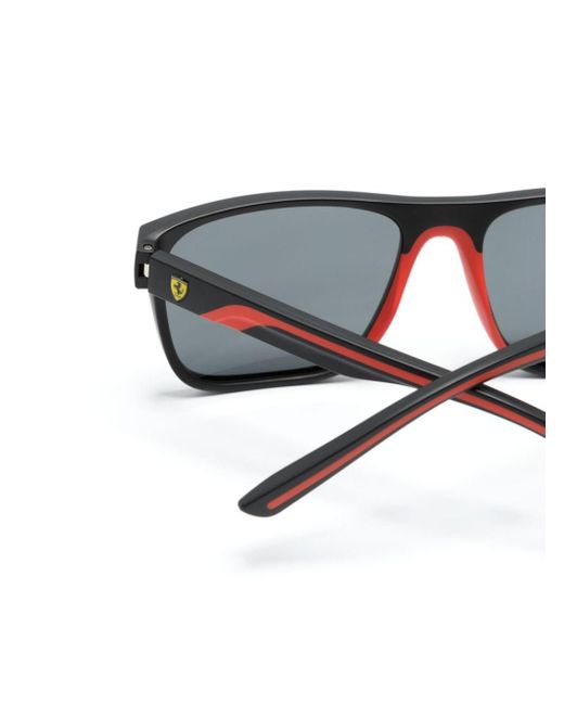 Scuderia Ferrari Logo-Plaque Oversize-Frame Sunglasses in Gray for Men ...