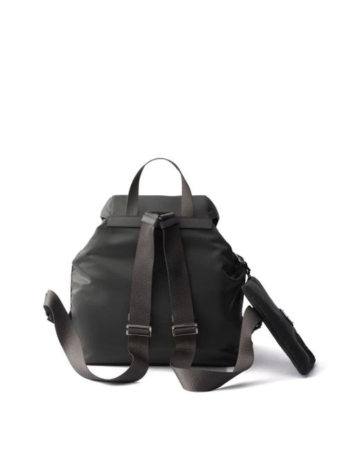 Prada Flap-Closure Front-Pockets Backpack in Black | Lyst