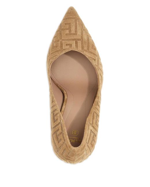 Balmain 95Mm Ruby Pumps in Natural | Lyst UK