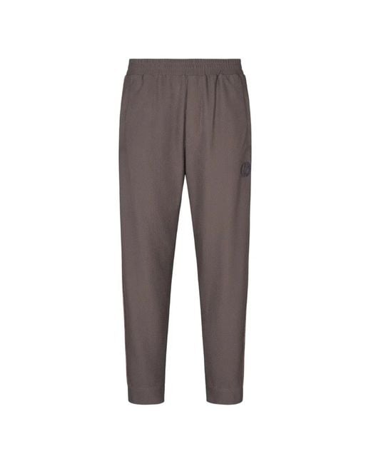Giorgio Armani Stripe Logo Trousers in Grey for Men | Lyst UK
