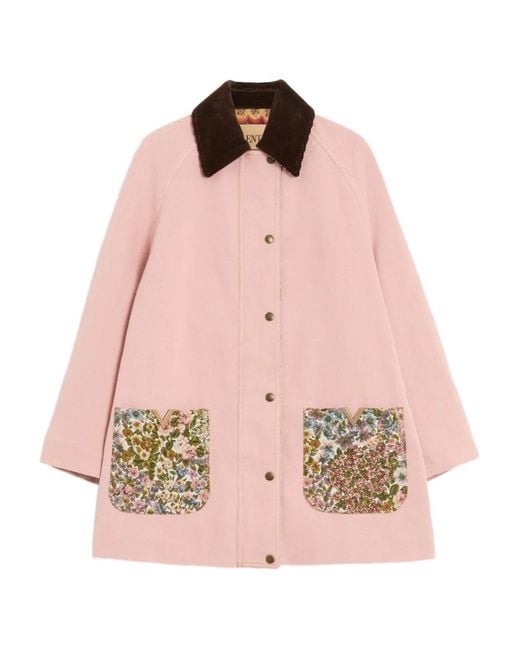 Valentino Garavani Long-Sleeves Coat in Pink | Lyst UK