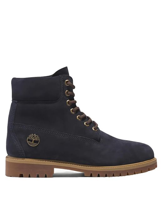 Timberland Heritage 6 Inch Lace Up Waterproof "Dark Suede" Boots in Blue for Men | Lyst UK